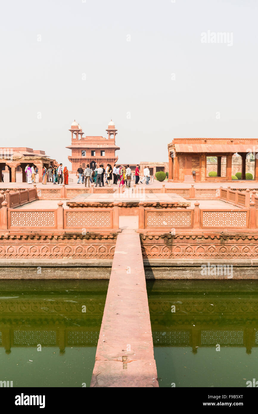 The beautifully preserved red sandstone city of Fatepuhr Sikri in Agra ...