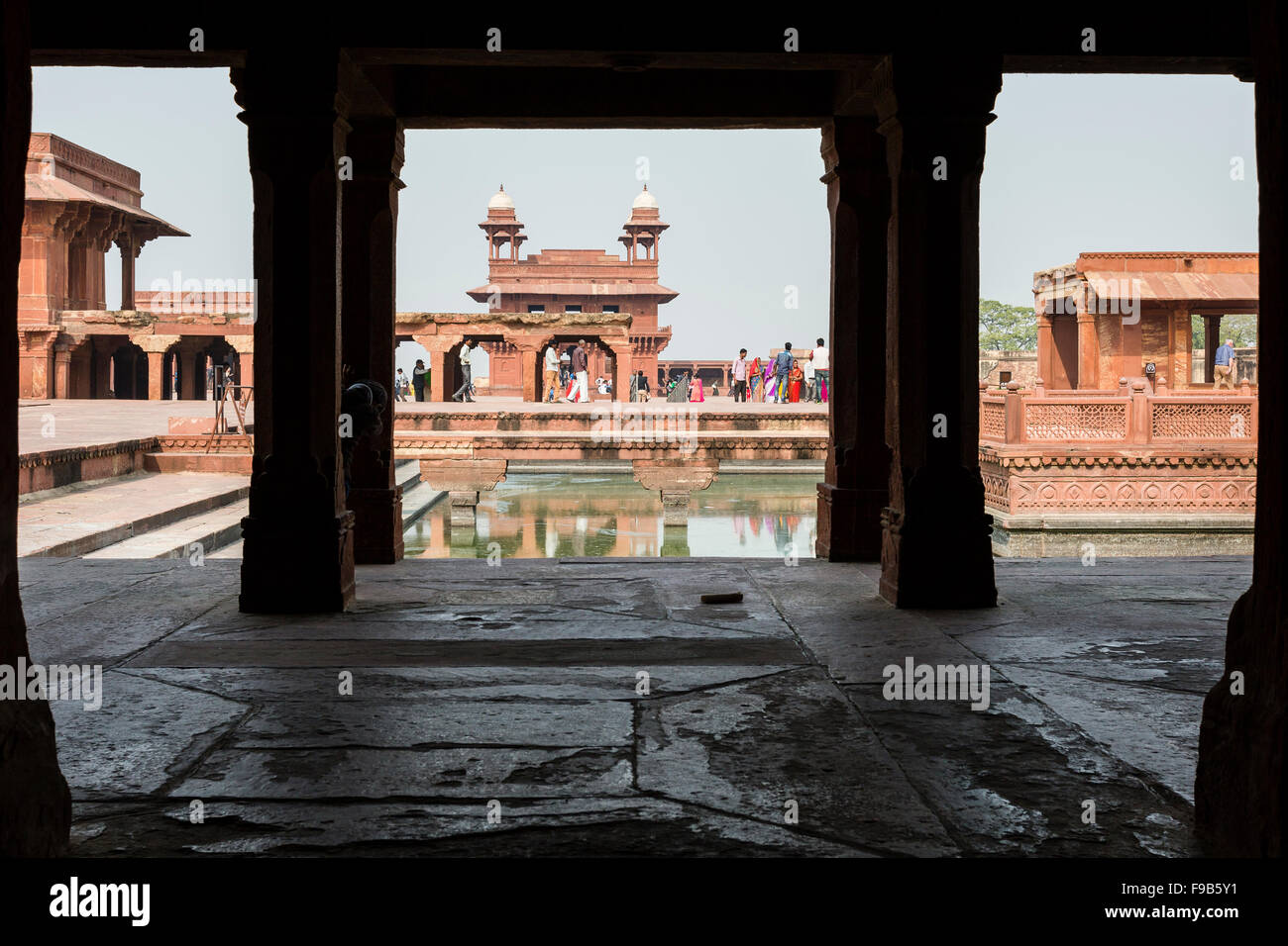 The beautifully preserved red sandstone city of Fatepuhr Sikri in Agra ...