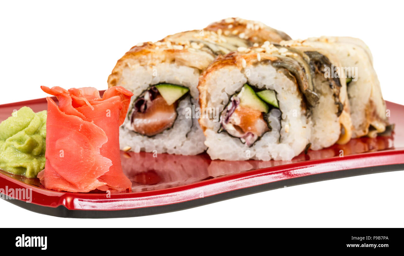 Japanese traditional Cuisine - Maki Roll with Cucumber , Cream Cheese ...