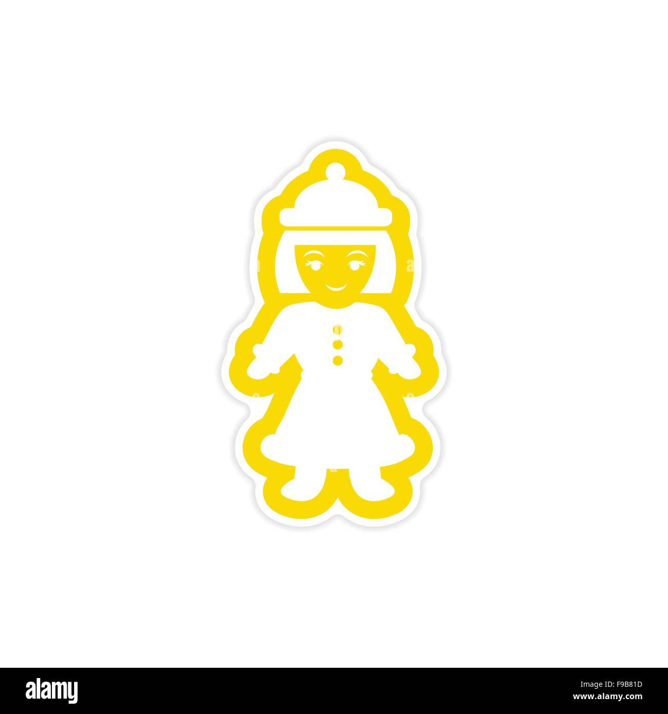 Girl in white cap Stock Vector Images - Alamy