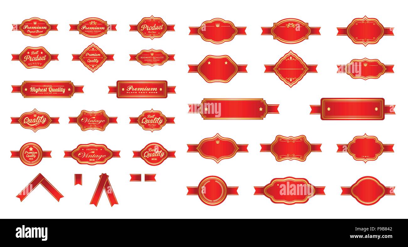 Premium quality golden label Stock Vector Images - Alamy