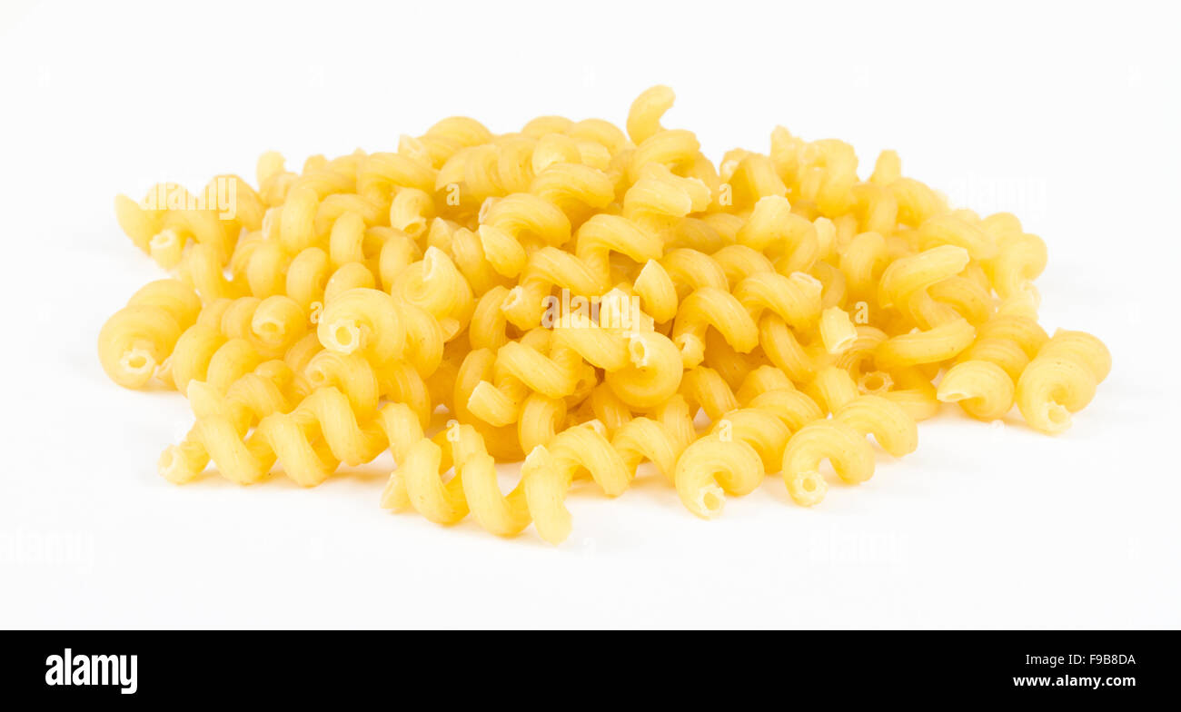 italian pasta (macaroni) isolated on white background Stock Photo - Alamy