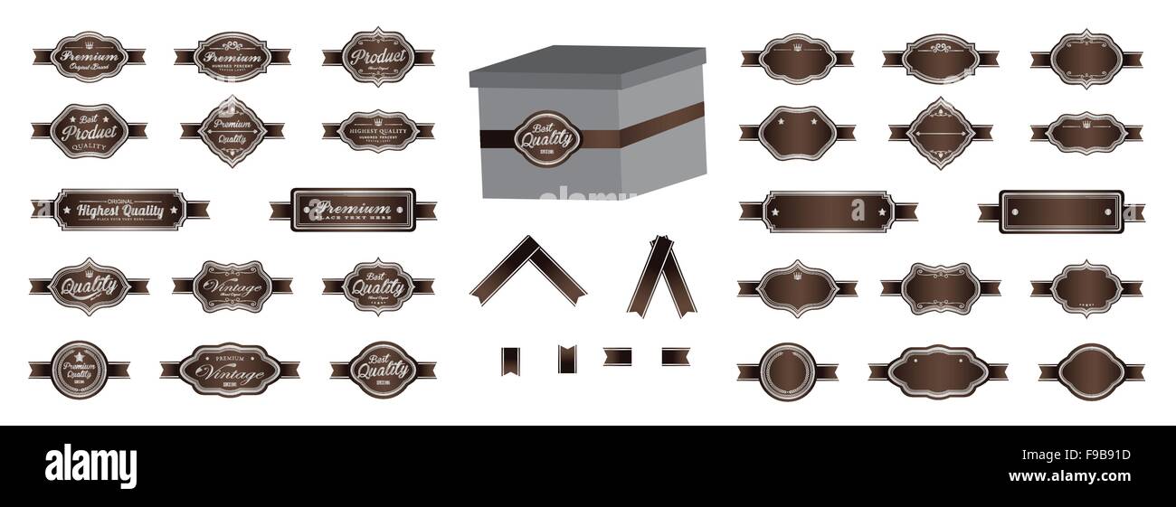 Brow ribbon and label template vector design Stock Vector Image & Art ...