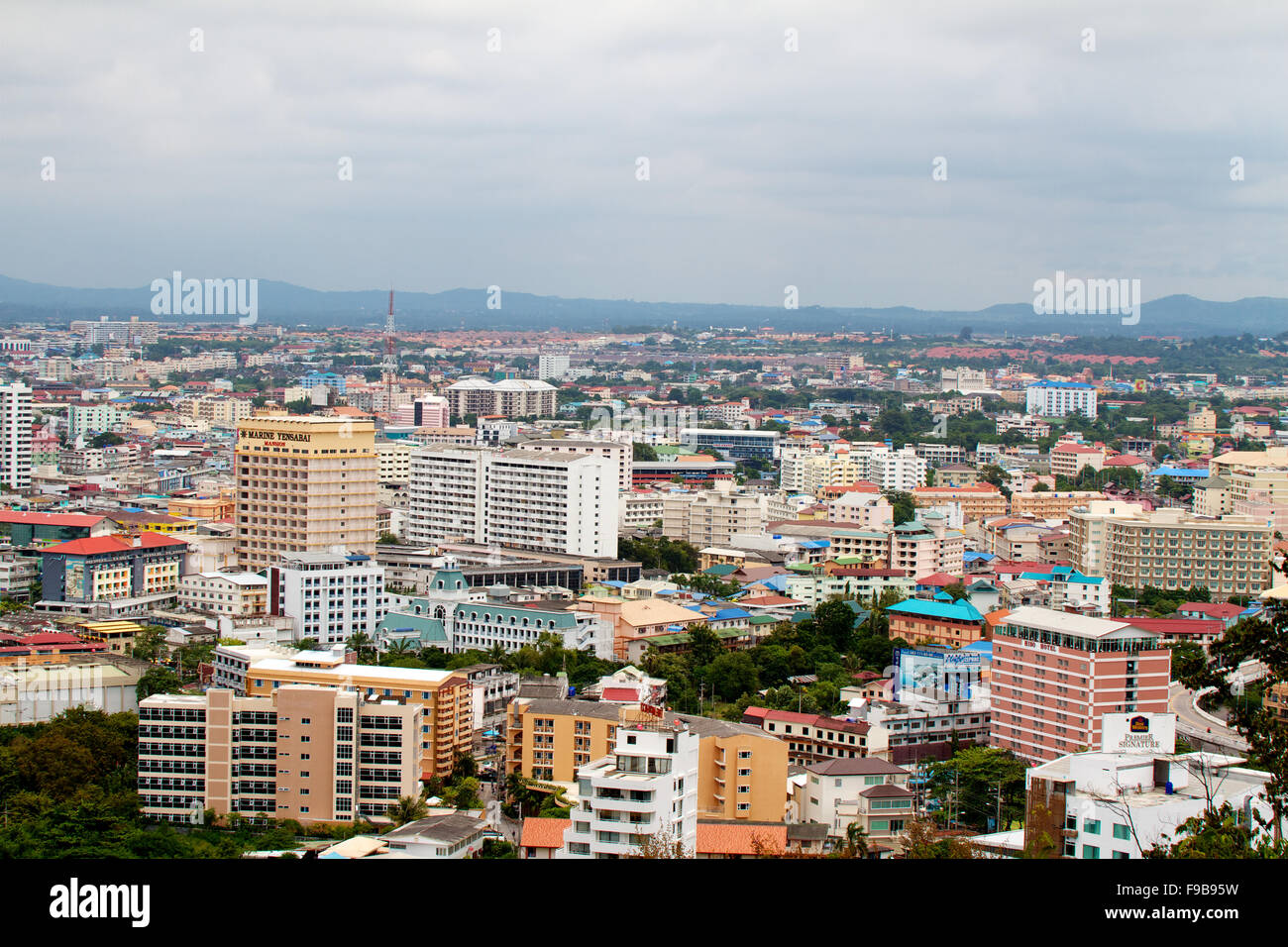 PATTAYA - SEPTEMBER 10 : Pattaya-city birds view September 10, 2011 in ...