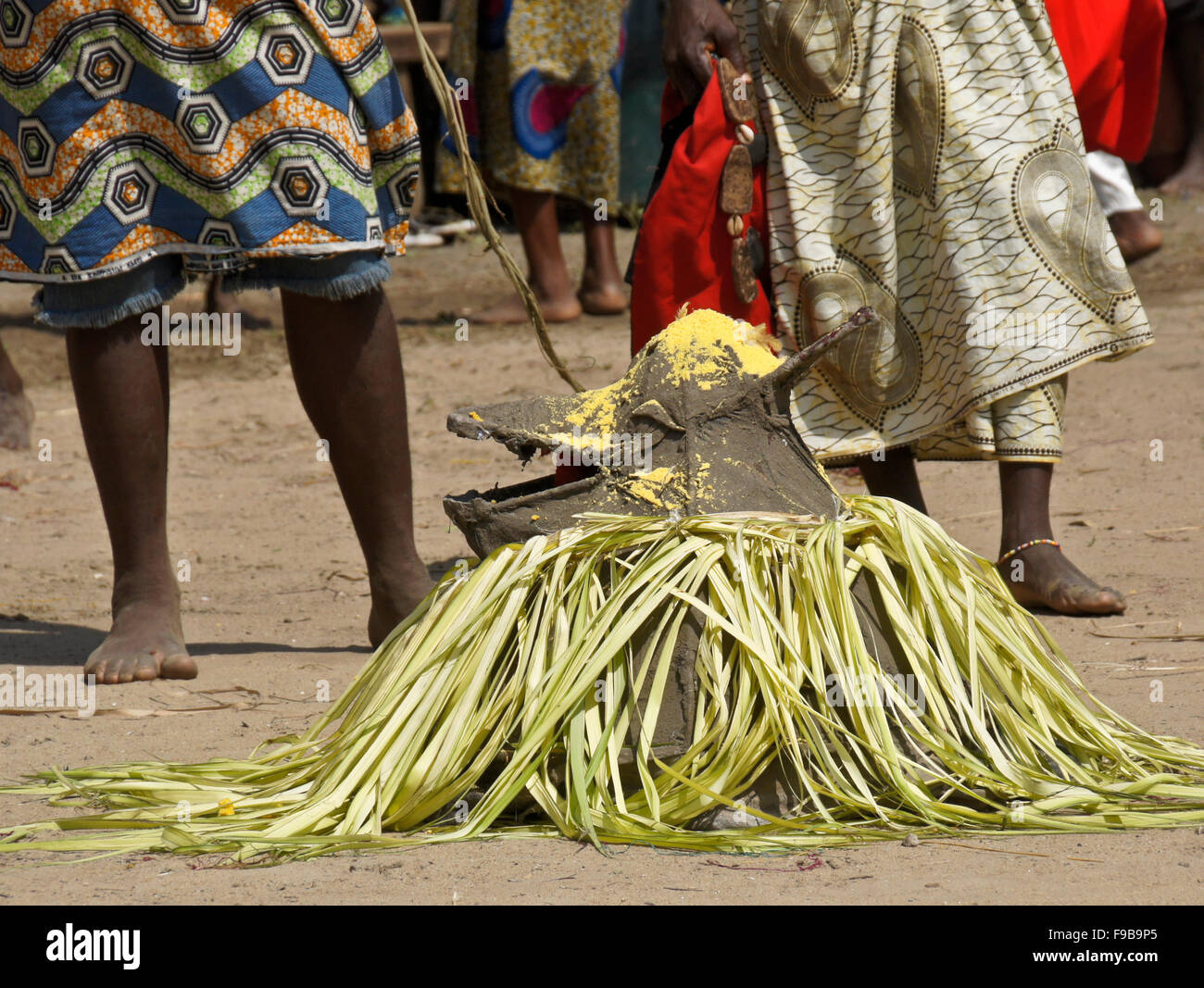 Little spirit with offering in Zangbeto ceremony, Heve-Grand Popo ...