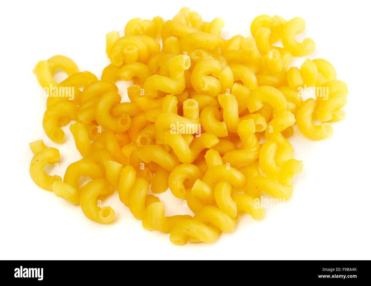 dried italian pasta (macaroni) isolated on white background Stock Photo ...