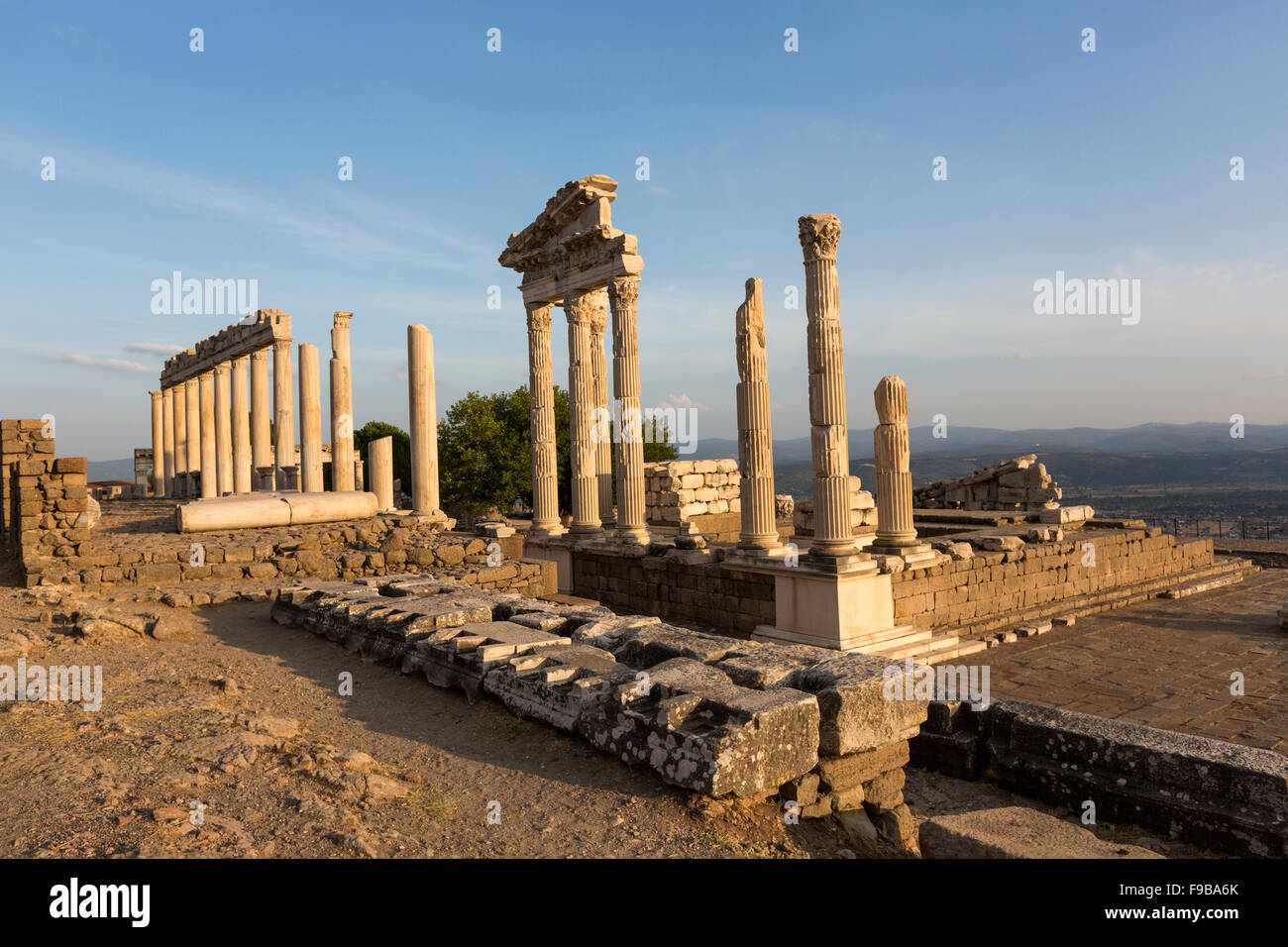 Temple of Trajan at Pergamon, an ancient Greek city Stock Photo - Alamy