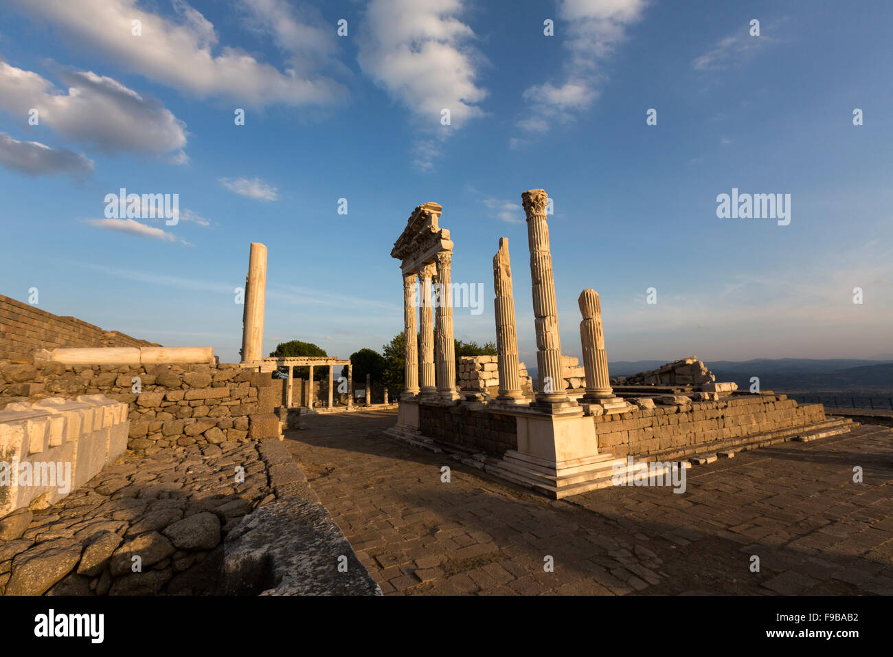 Temple of Trajan at Pergamon, an ancient Greek city Stock Photo - Alamy