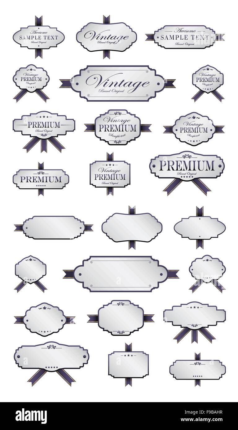 Luxury purple labels and blank labels template Stock Vector Image & Art ...
