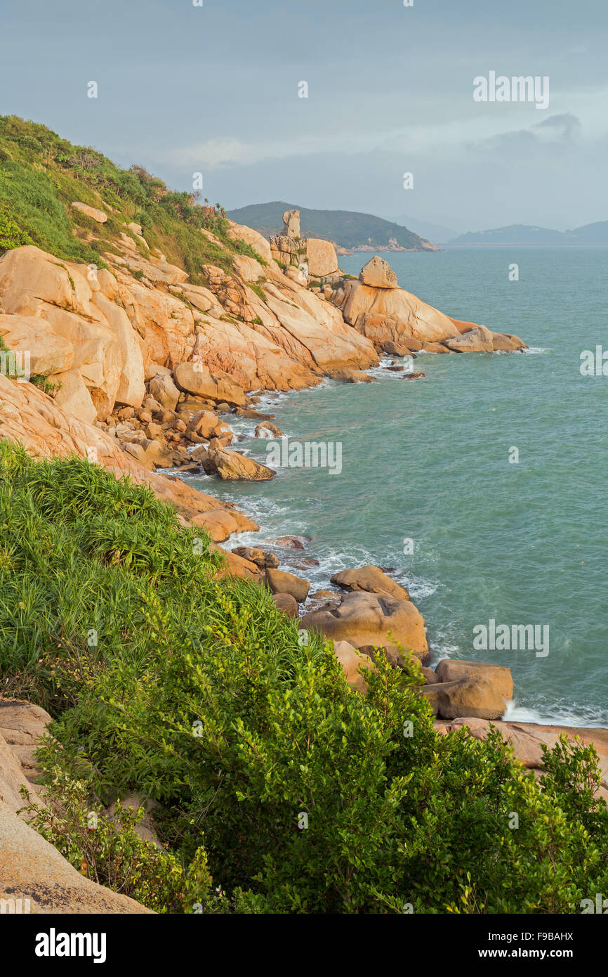 Rocky coastline at the Cheung Chau Island in Hong Kong, China Stock ...