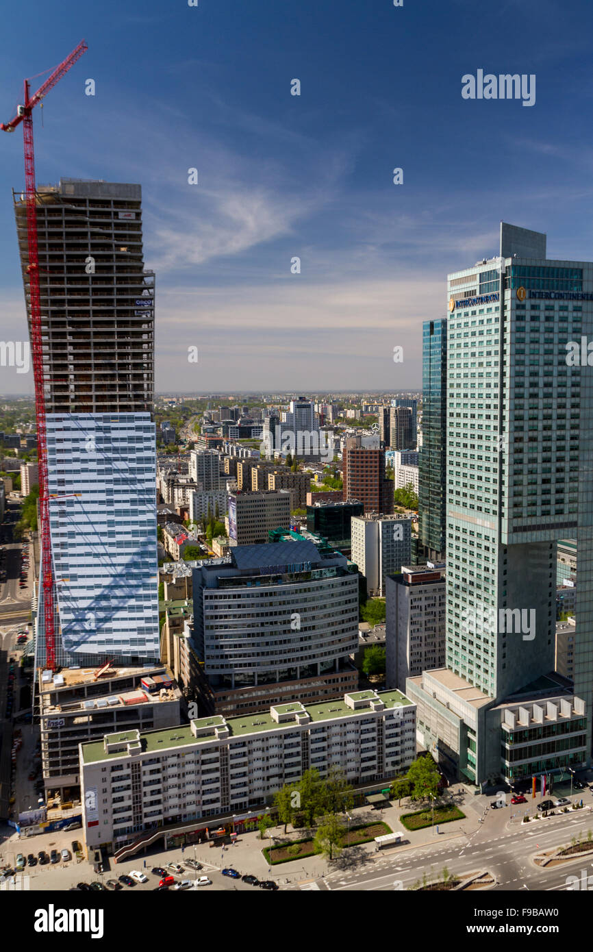 Warsaw skyline with warsaw towers Stock Photo - Alamy