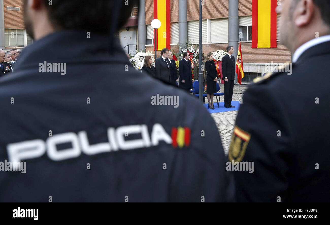 Madrid, Spain. 15th Dec, 2015. King Felipe VI of Spain, Queen Letizia ...
