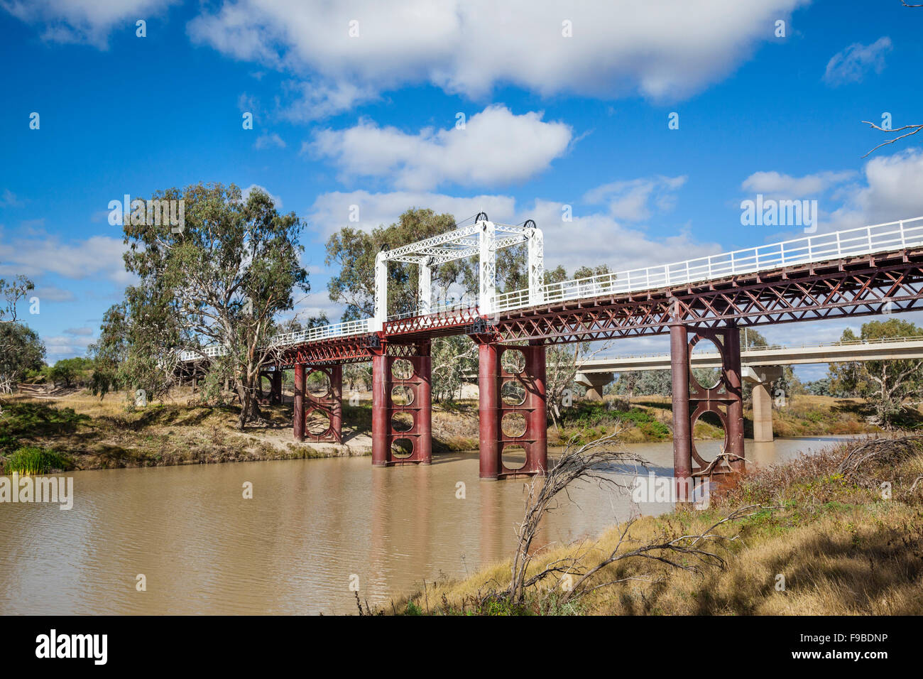 view of the Bourke Bridge over the Darling River at North Bourke, North ...