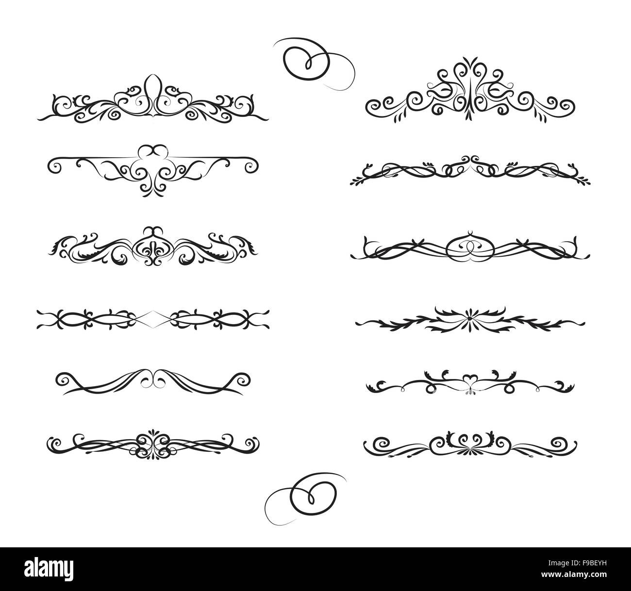 Calligraphic design element Stock Vector Images - Alamy