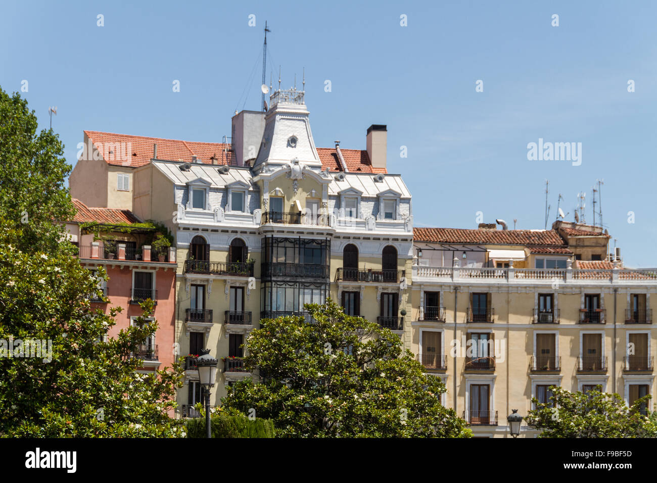 Street View in Madrid Stock Photo - Alamy