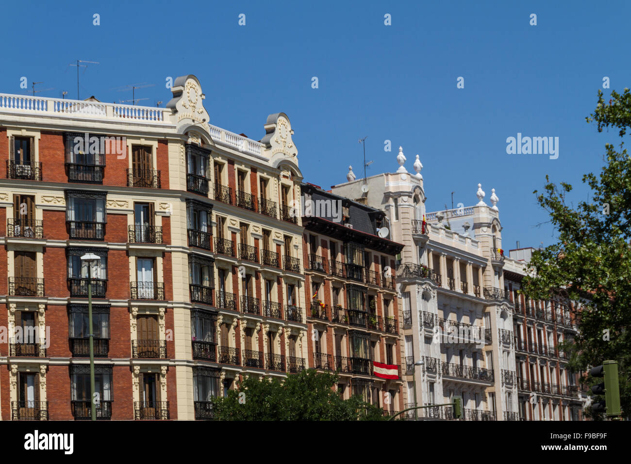 Street View in Madrid Stock Photo - Alamy