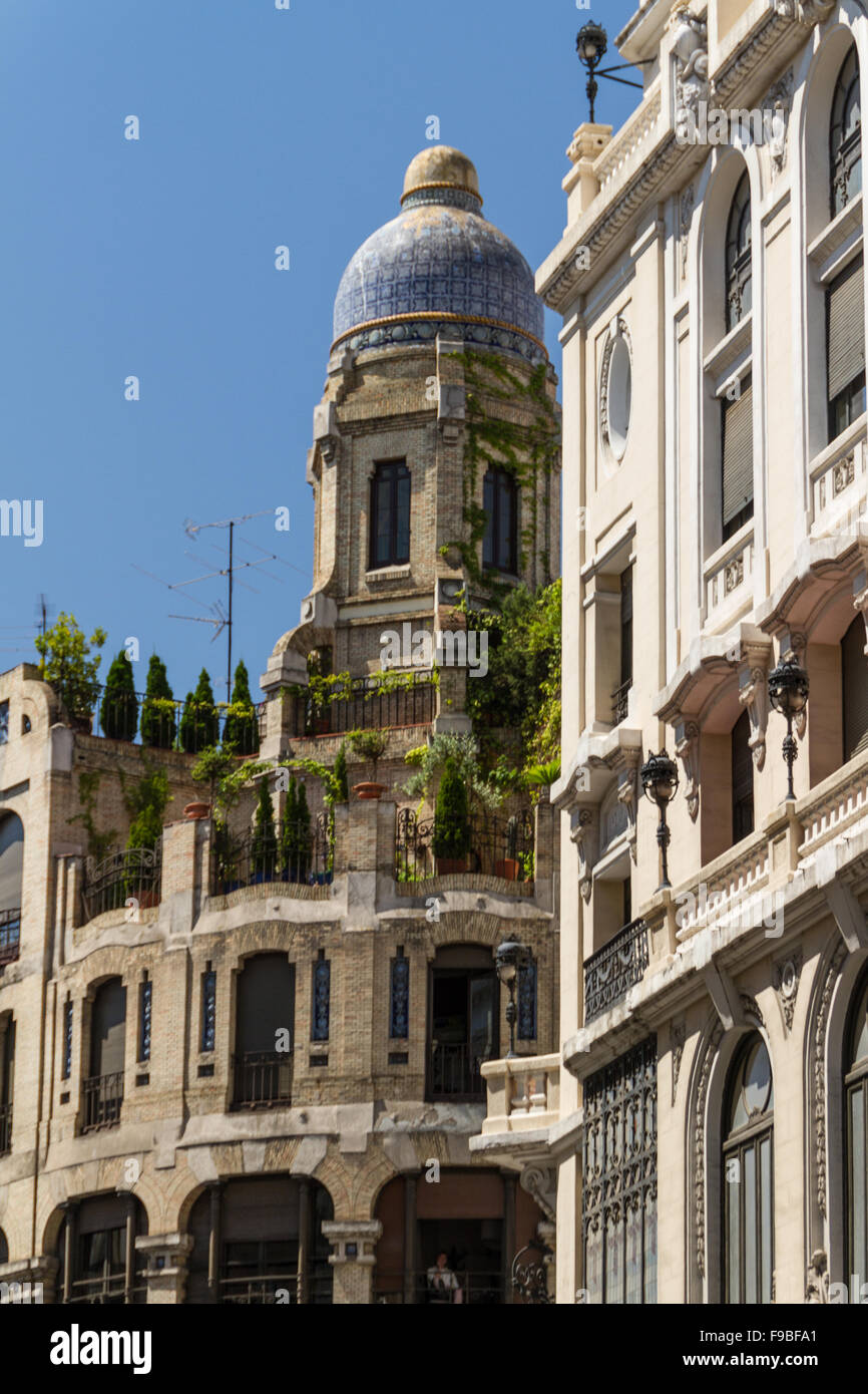 Street View in Madrid Stock Photo - Alamy