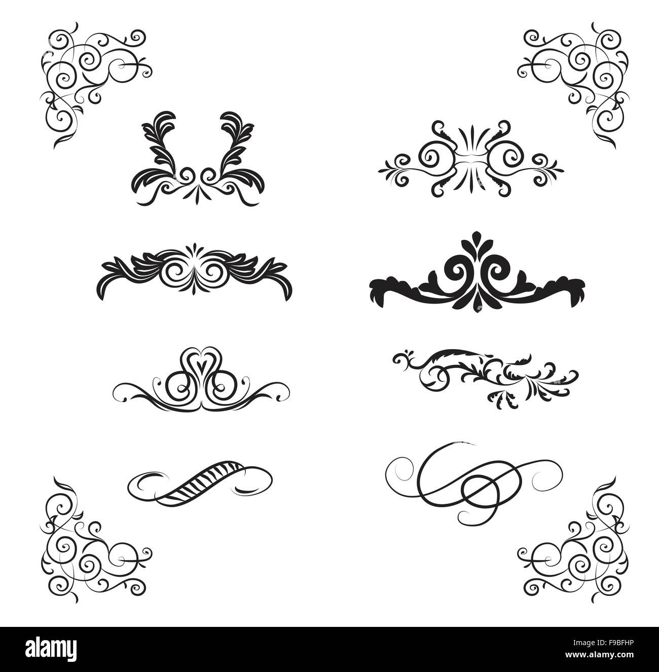 Calligraphic design element Stock Vector Images - Alamy