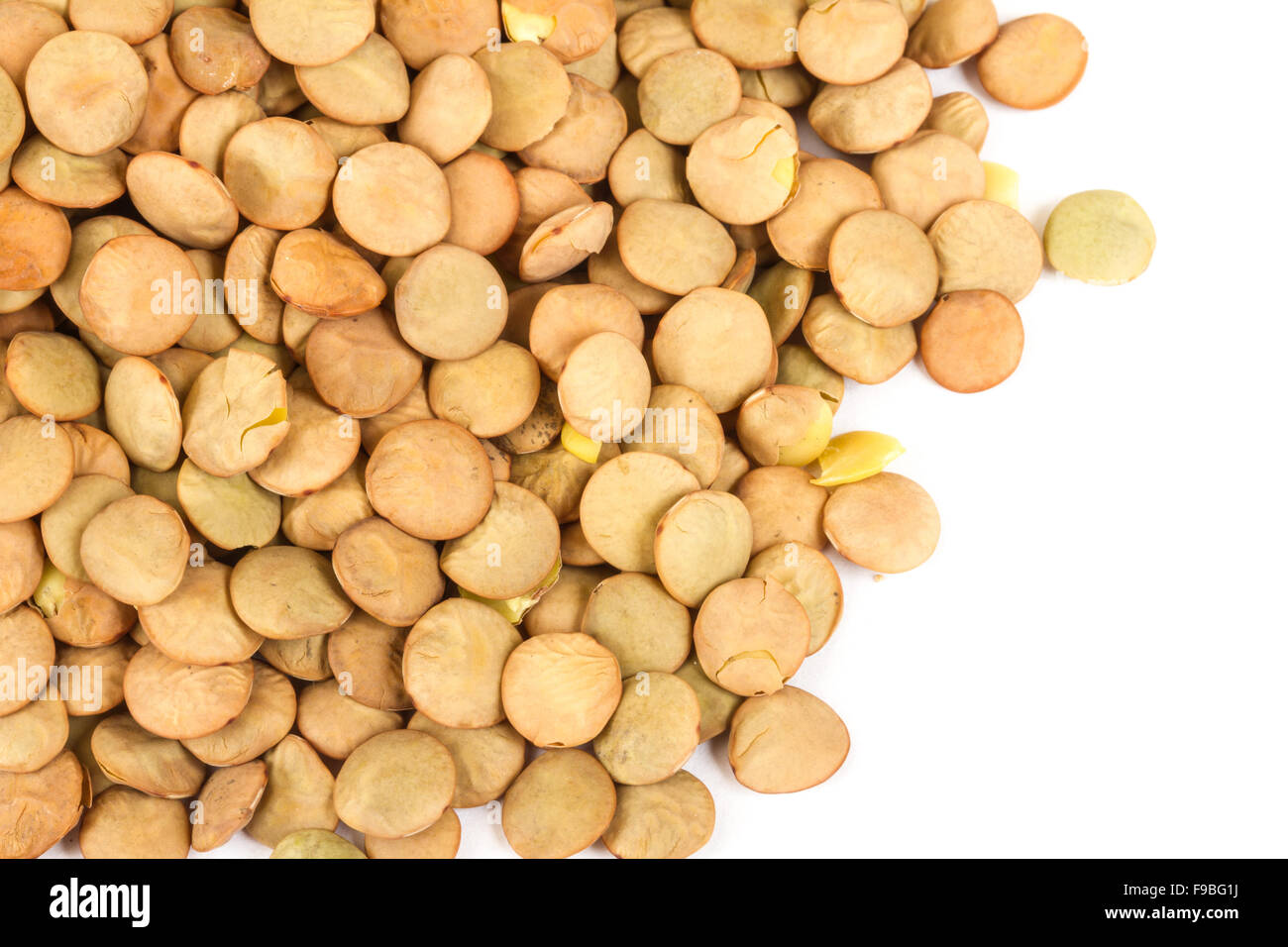 Lentils Isolated on White Background Stock Photo - Alamy