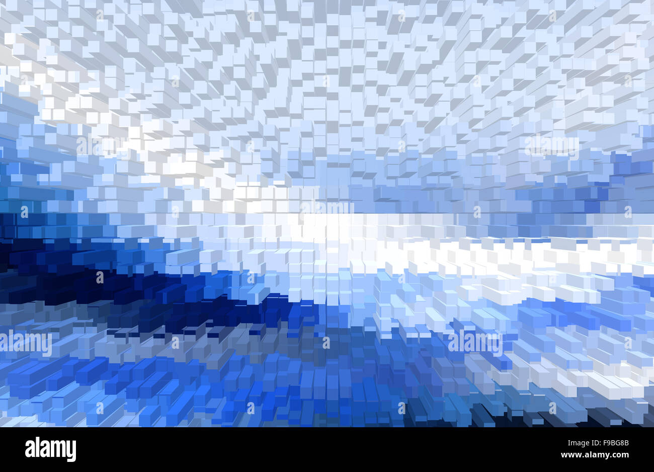 abstract blue color background with motion blur and square pattern ...
