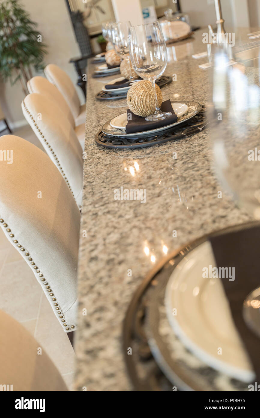 Beautiful Abstract of Interior Kitchen Counter Place Settings and ...