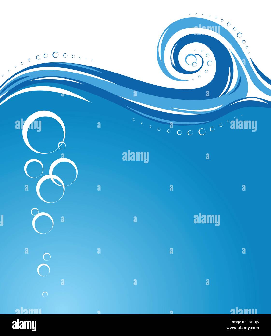 Abstract aqua wave design background, vector illustration Stock Vector ...
