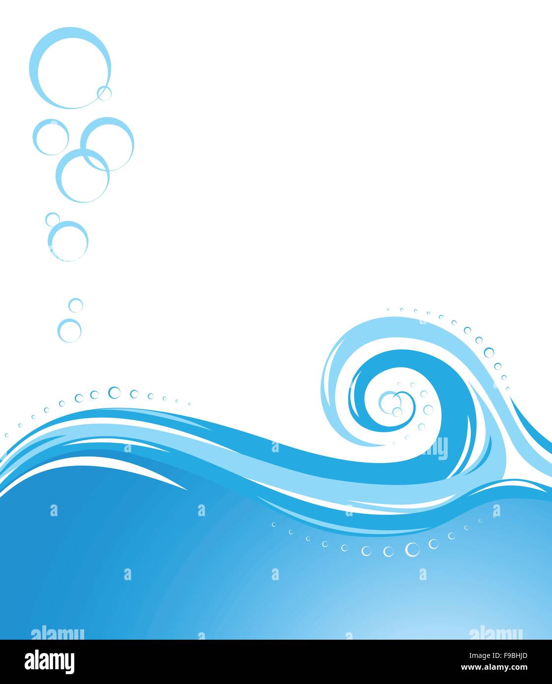 Abstract aqua wave design background, vector illustration Stock Vector ...