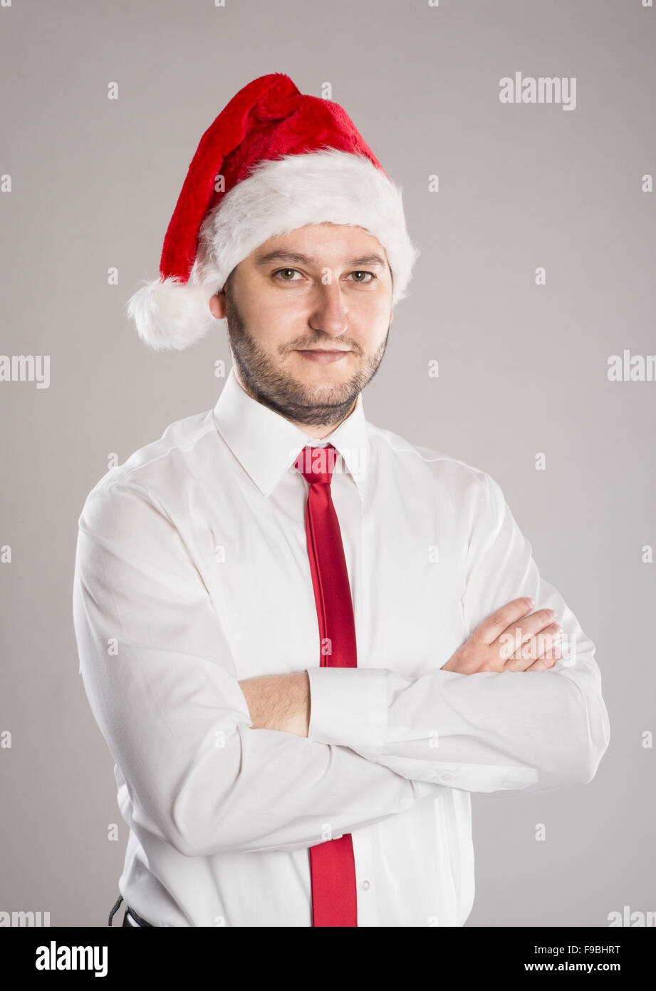 Handsome christmas man posing in hi-res stock photography and images ...