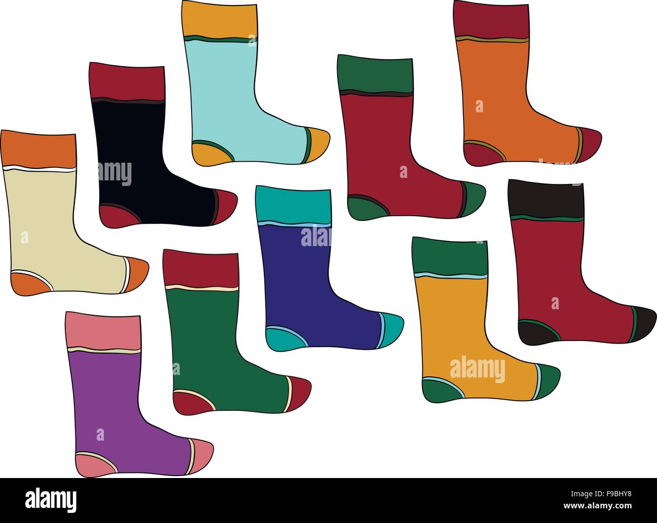 vector Christmas socks Stock Vector Image & Art - Alamy