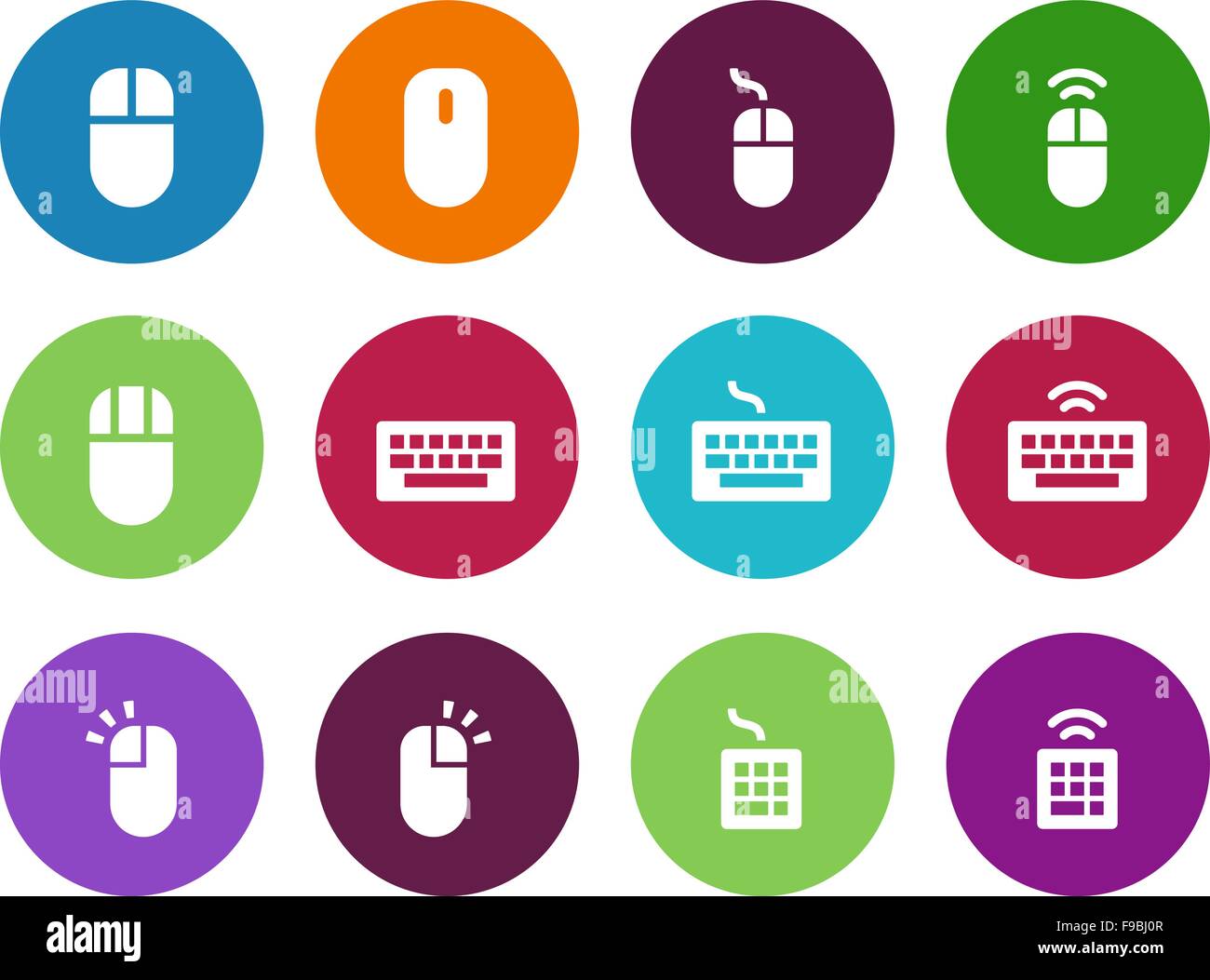 Computer mouse circle icons on white background Stock Vector Image & Art - Alamy