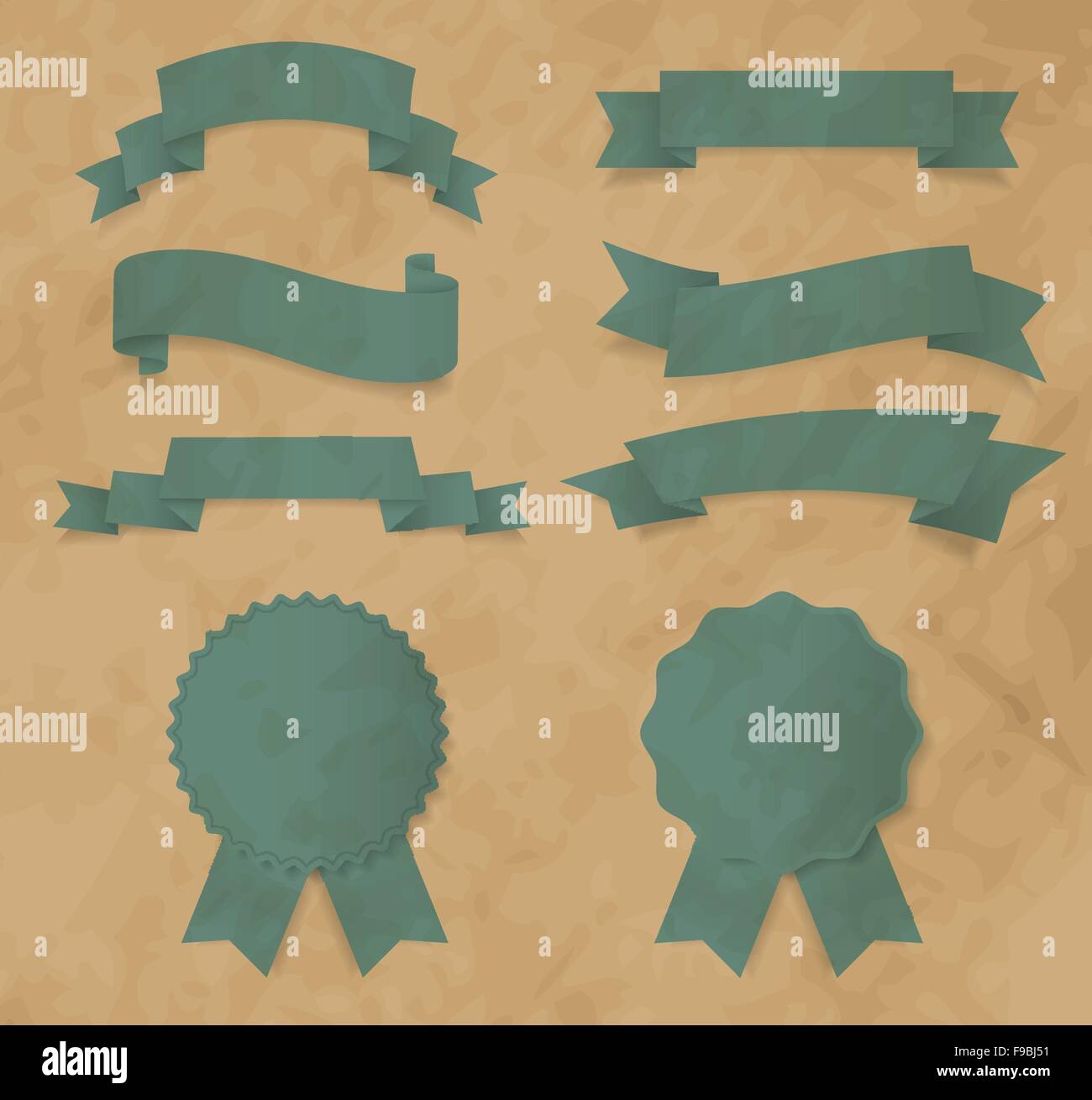 Blank Old ribbon and labels vintage retro template Stock Vector Image ...