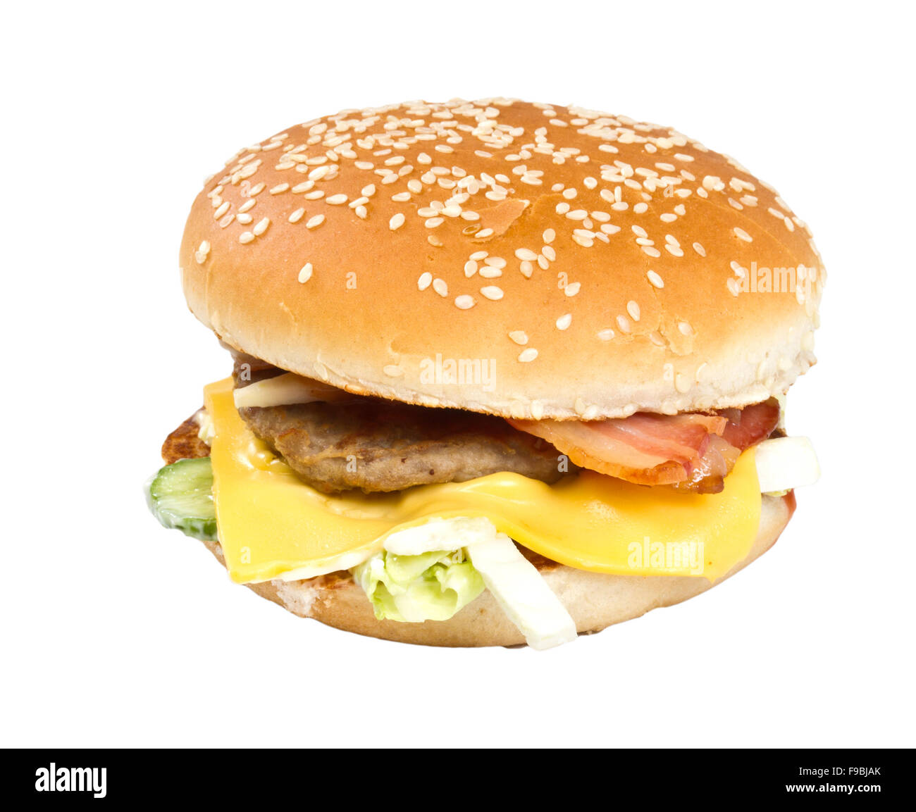 hamburger isolated on white Stock Photo - Alamy