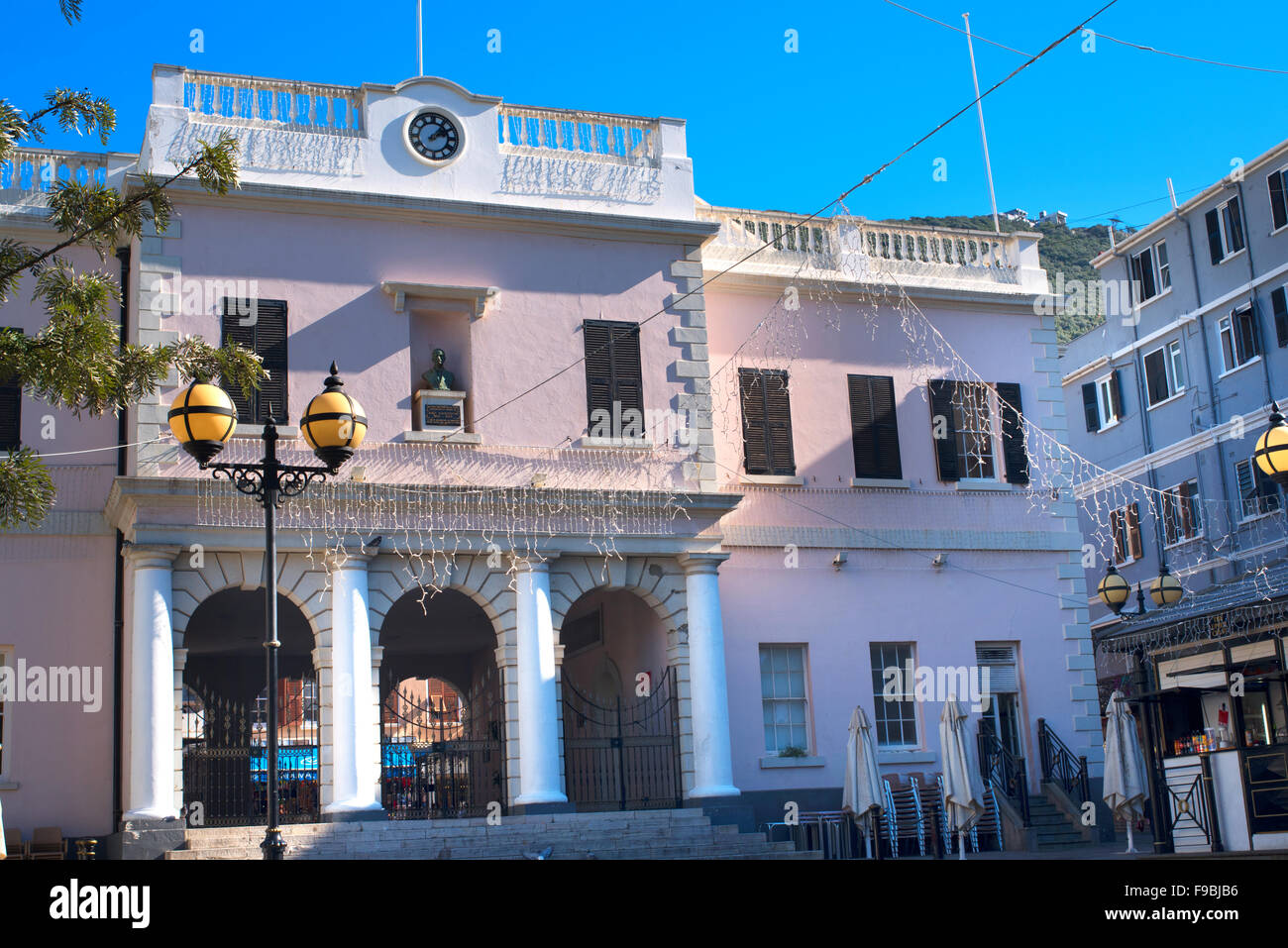 The John Mackintosh Building on the Rock of Gibraltar at the entrance ...