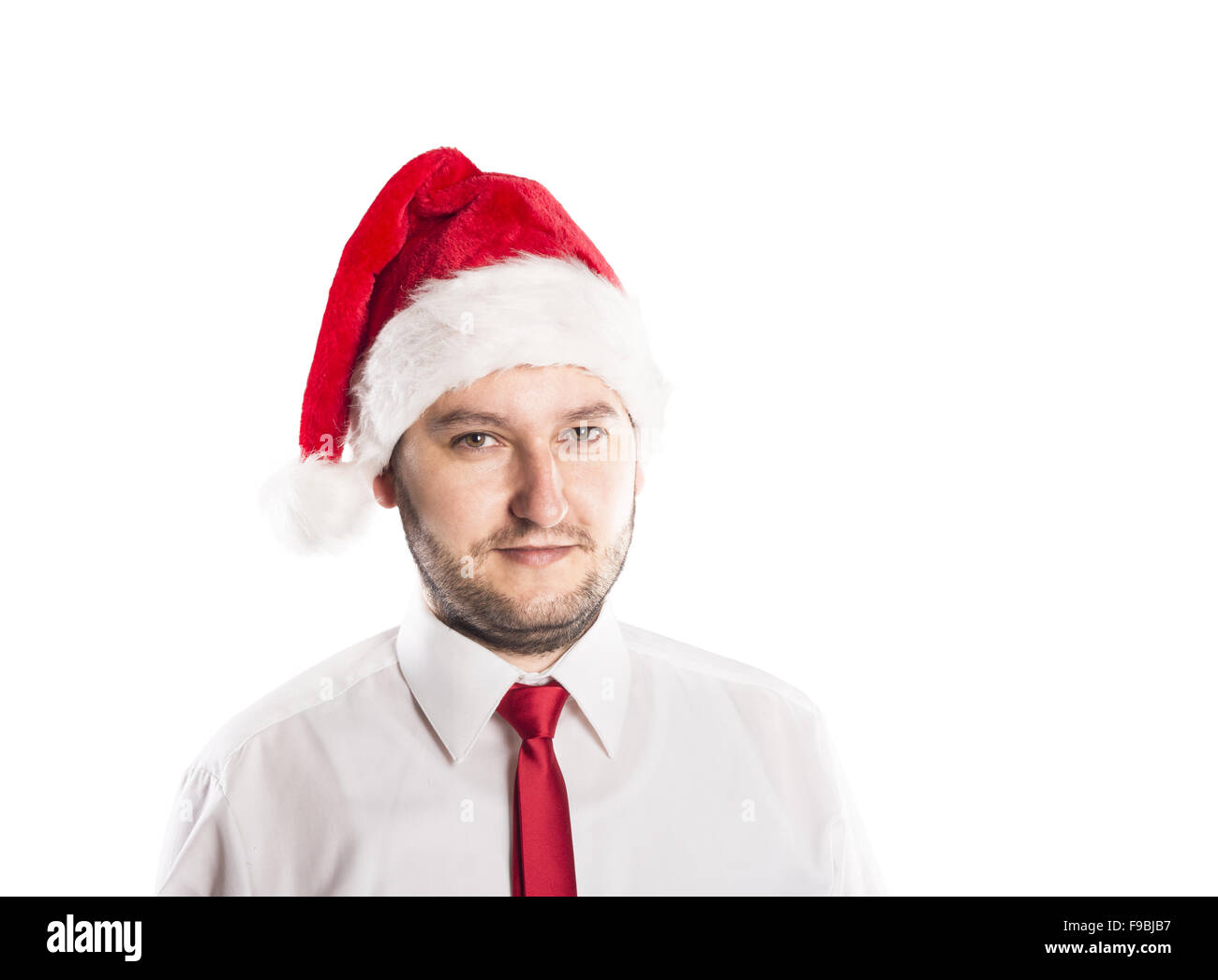Handsome man in santa hat hi-res stock photography and images - Alamy