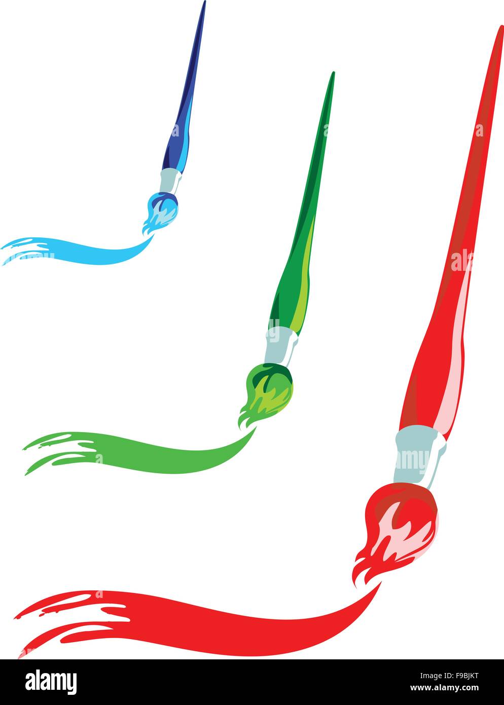 Vector illustration of paintbrush with artistic stroke Stock Vector ...