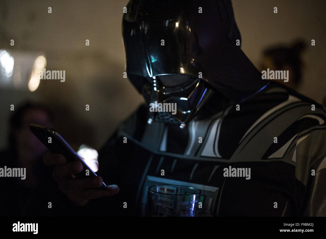 Roma, Italy. 15th Dec, 2015. Gathering of Star Wars fans, right before ...