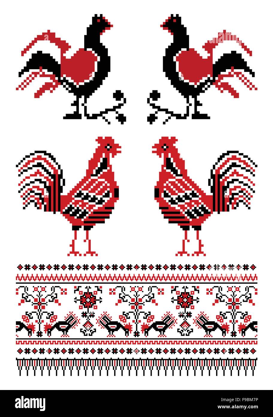 Floral embroidery design patterns Cut Out Stock Images & Pictures - Alamy