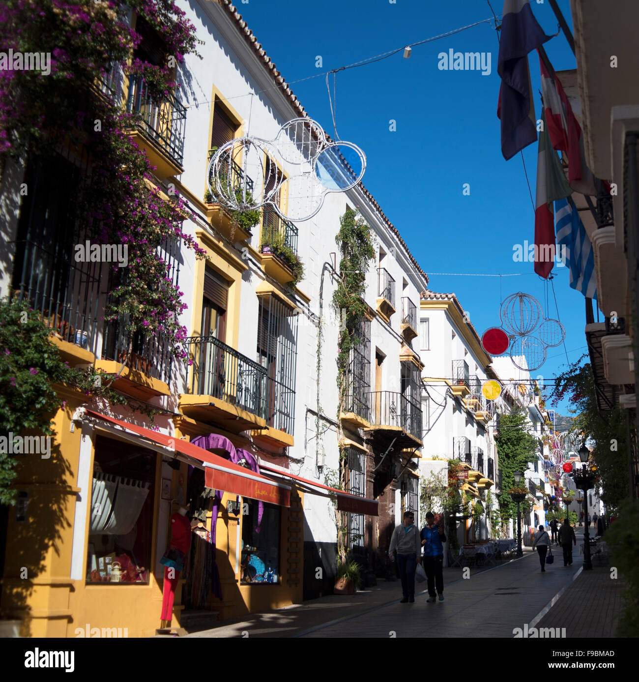 Building in the old town of Marbella on the Costa del Sol Spain Stock ...