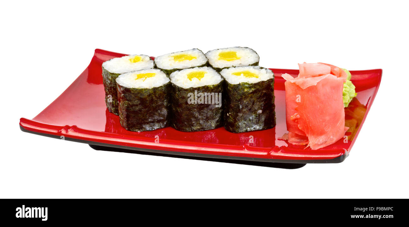 japan vegetarian roll with dycon Stock Photo - Alamy