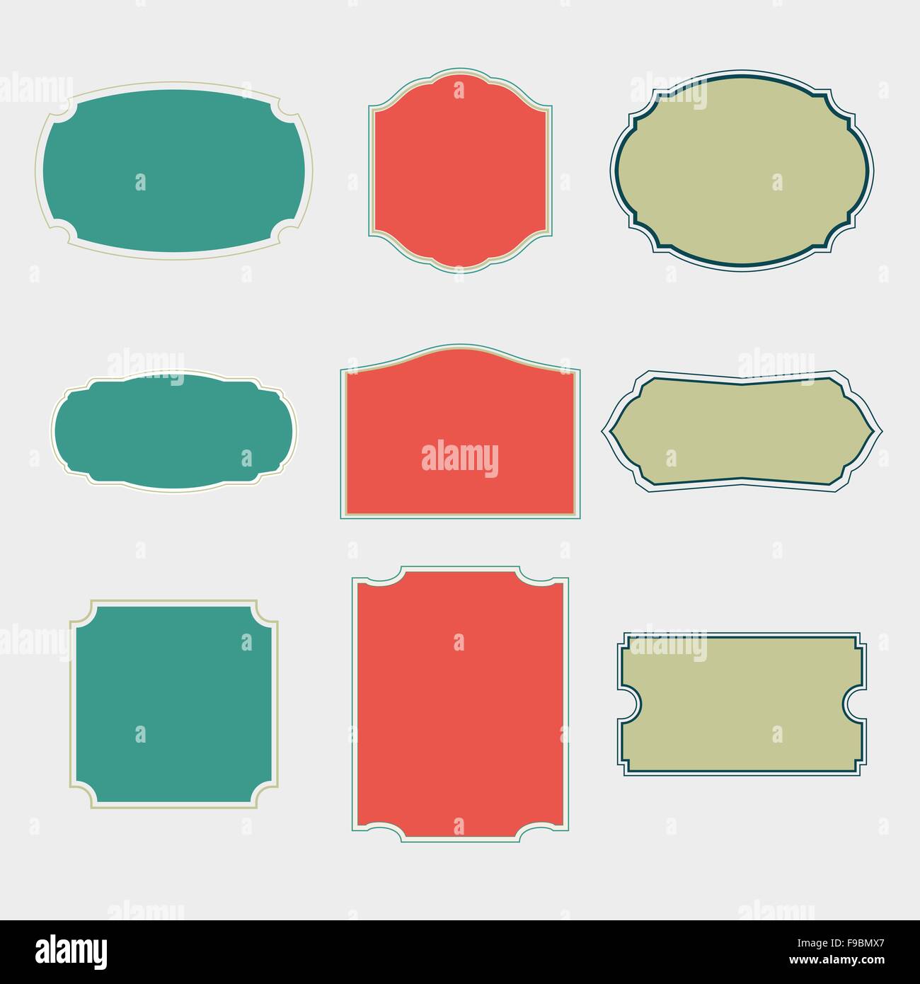 Retro vintage label template Stock Vector Image & Art - Alamy