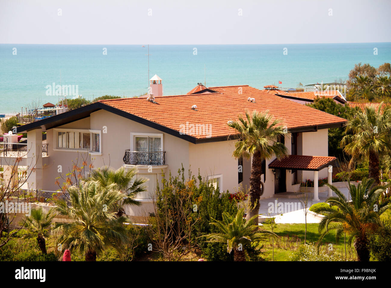 Luxury residences along Mediterranean sea in Turkey Stock Photo - Alamy