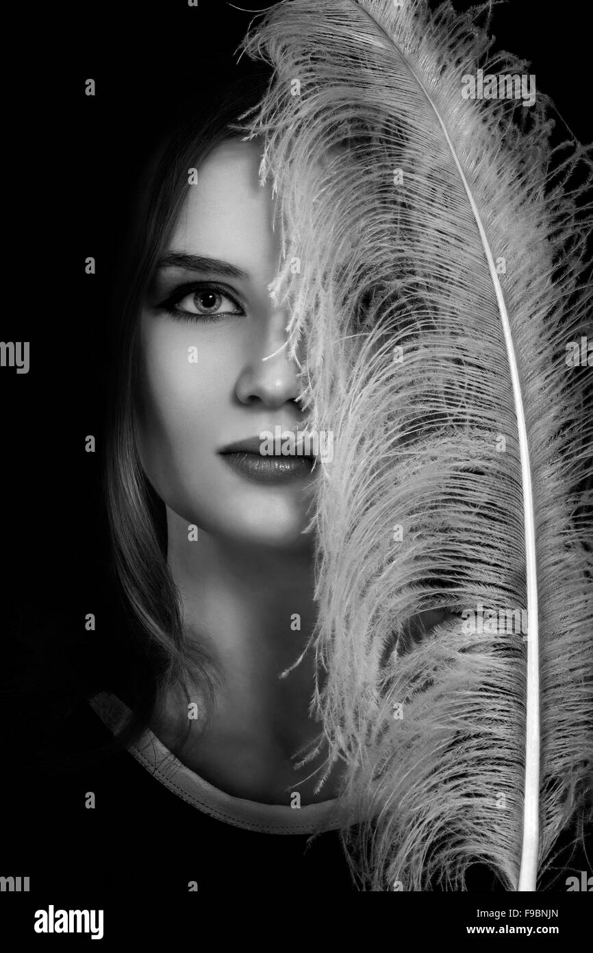 Human face Black and White Stock Photos & Images - Alamy