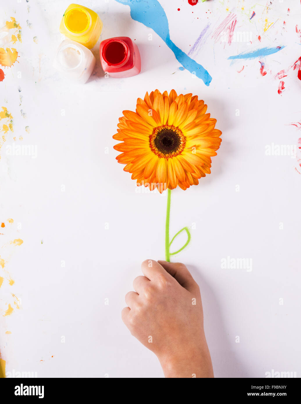 Creative concept with flowers Stock Photo - Alamy