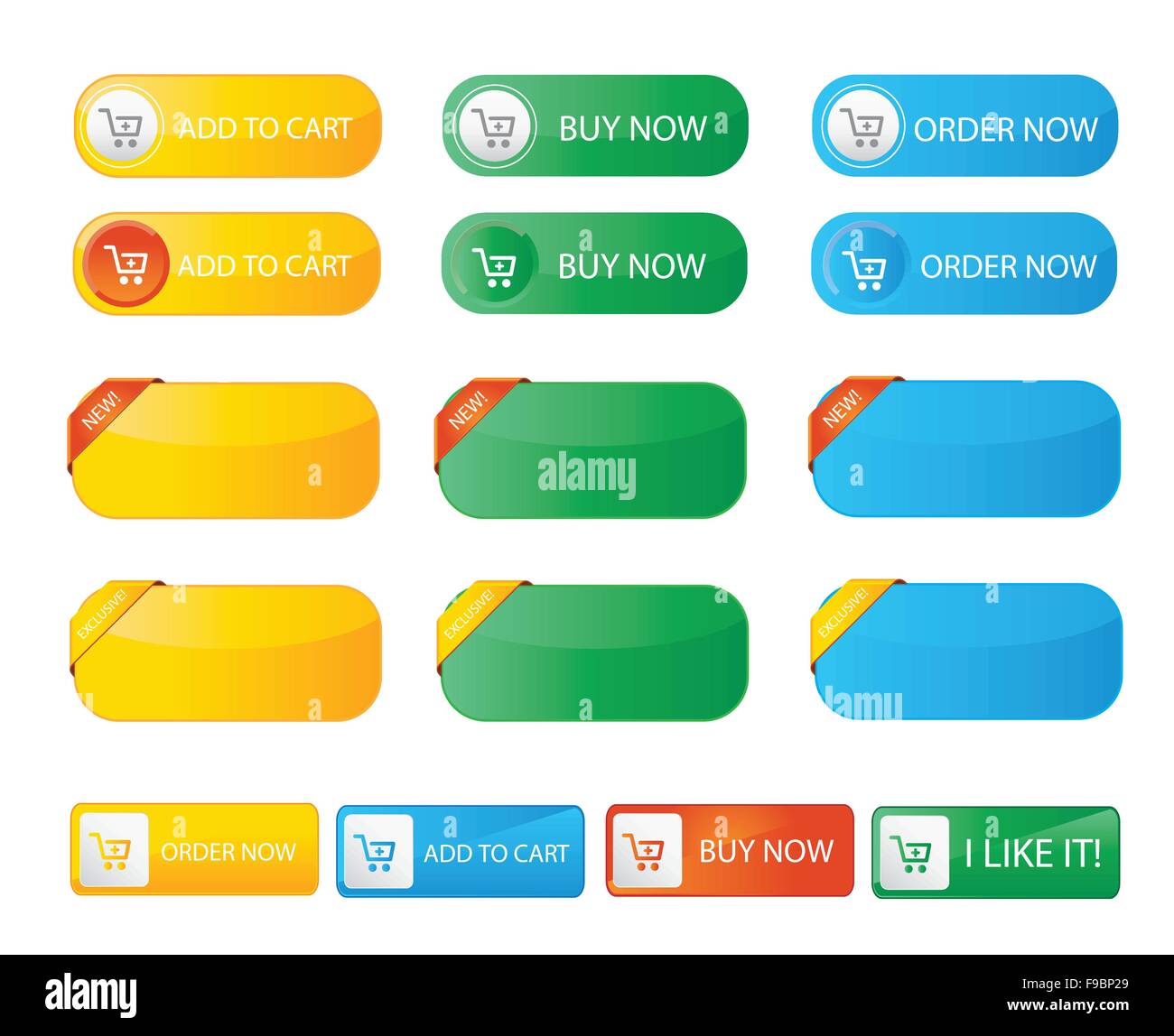 Buy now web button set vector design Stock Vector Image & Art - Alamy