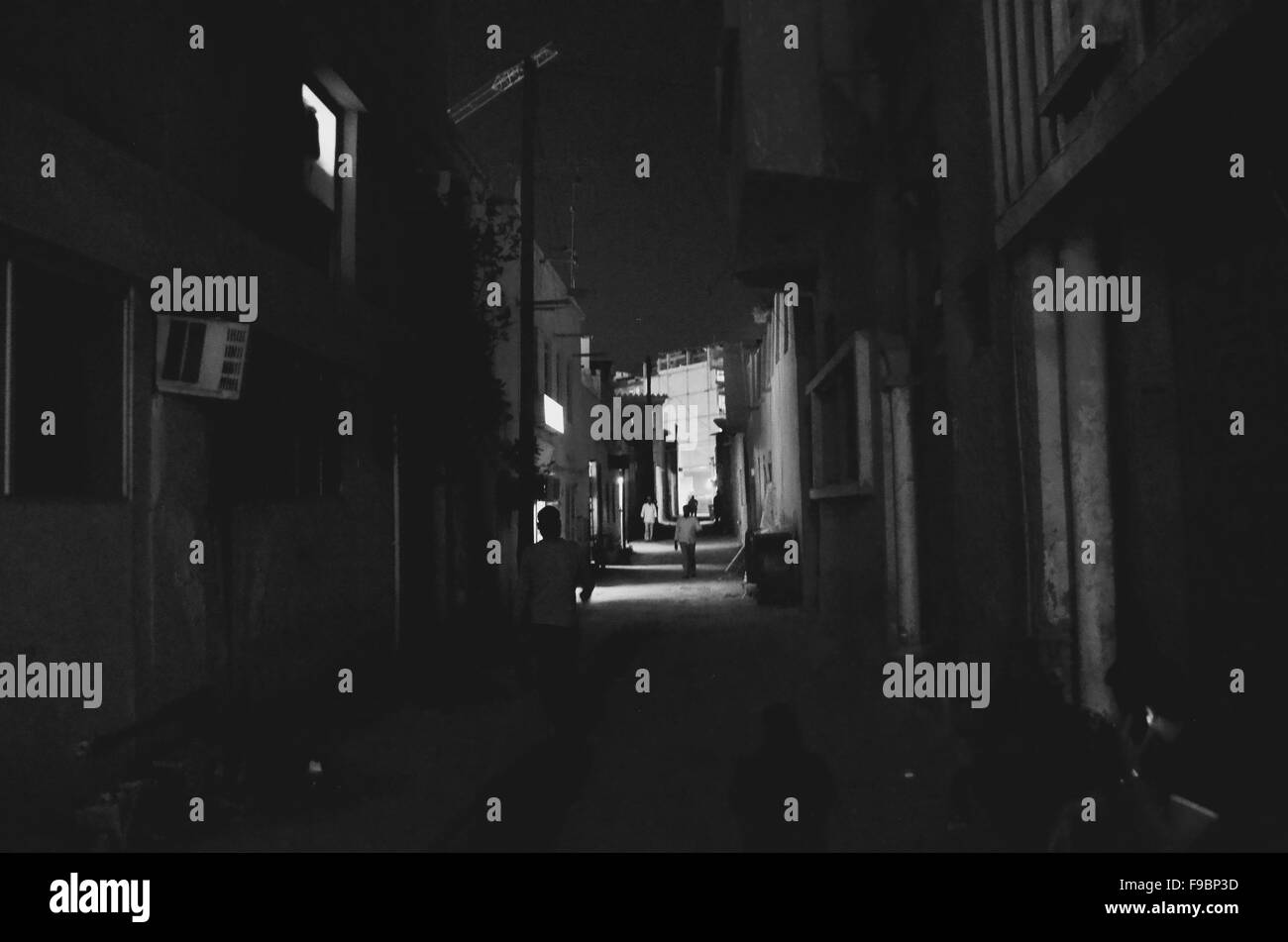 Black night workers Black and White Stock Photos & Images - Alamy