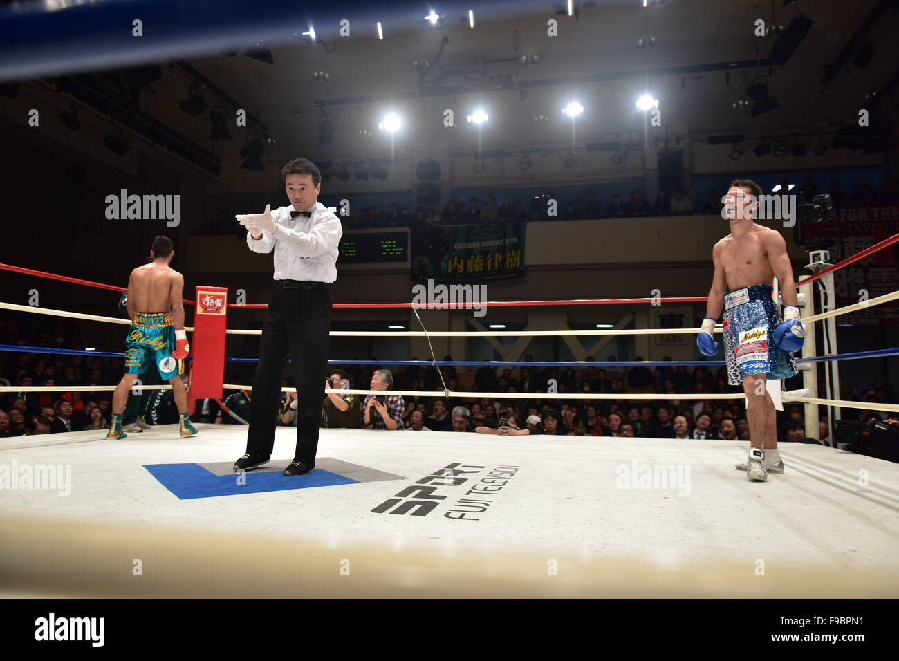 Tokyo, Japan. 14th Dec, 2015. (L-R) Rikki Naito, Katsuhiko Nakamura ...