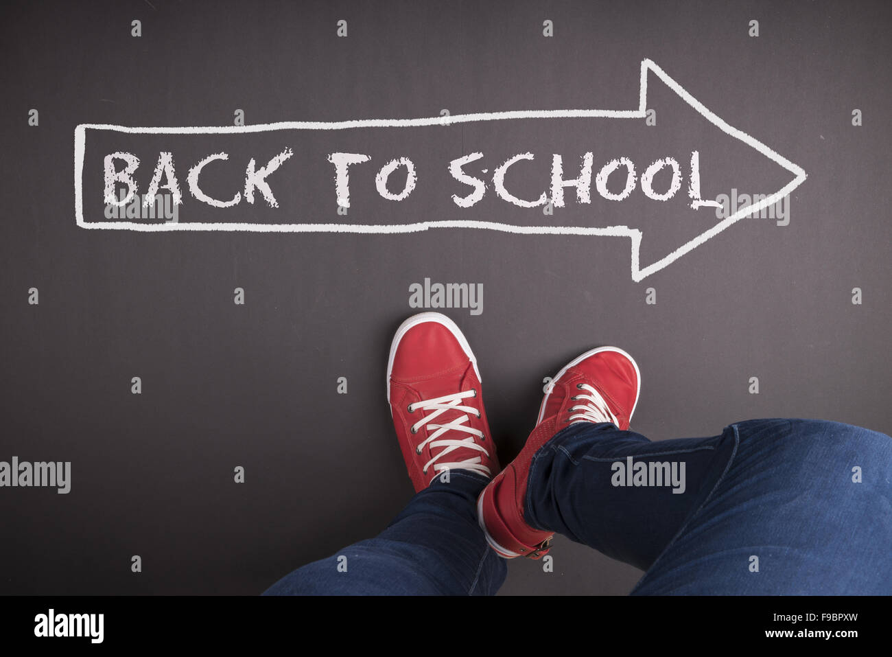 Creative concept with Back to school theme Stock Photo - Alamy