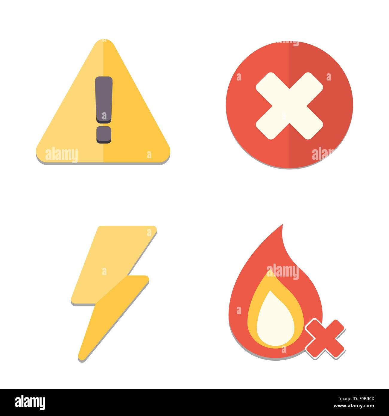 Danger icons set vector design Stock Vector Image & Art - Alamy
