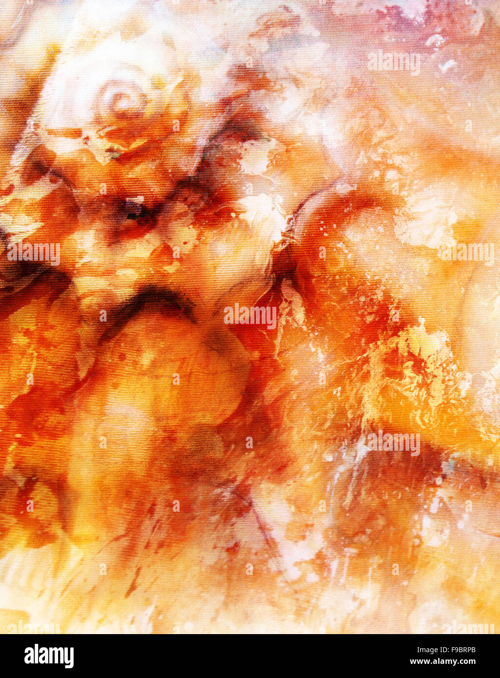 Abstract painting sea shell, mixed media art background Stock Photo - Alamy