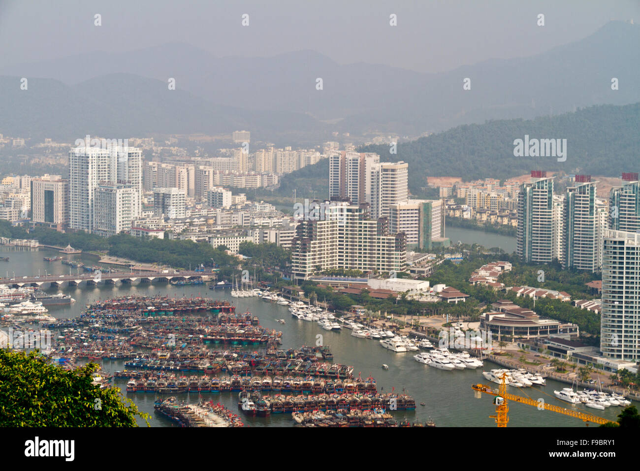 China Hainan island, city of Sanya aerial view Stock Photo - Alamy